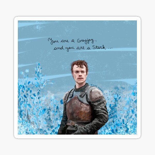 "Theon Greyjoy Stark, Game of Thrones, Got - Illustrated" Sticker for ...