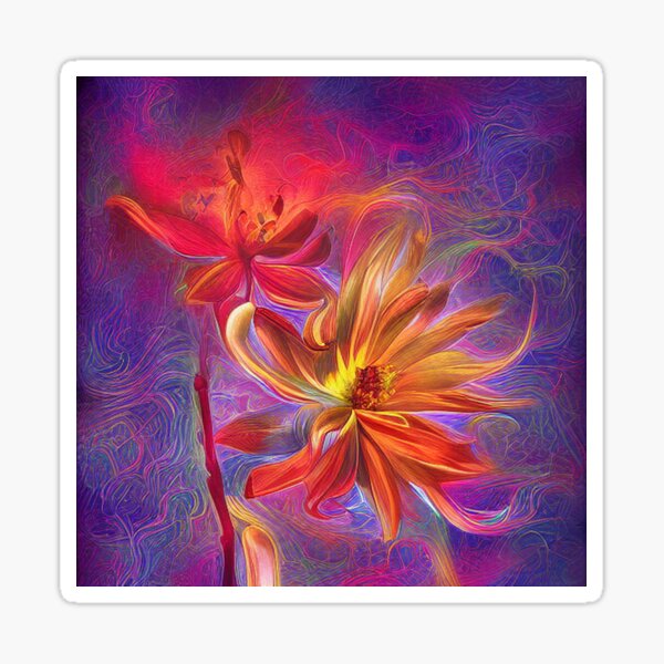 "fragrant connection" Sticker for Sale by MyOilArt4you | Redbubble