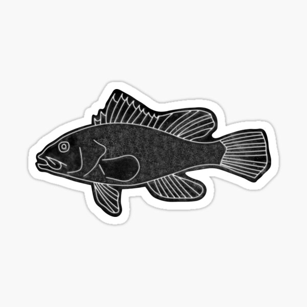 "Neon Design of a Black Sea Bass" Sticker for Sale by designsasstultd ...