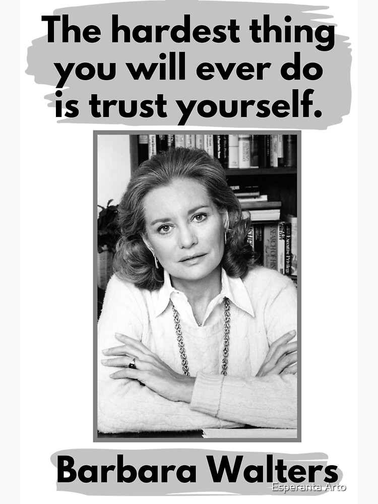 "Barbara Walters Quote" Sticker for Sale by realegmusic | Redbubble