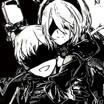 "9S and 2B" Sticker by Smartdogscat | Redbubble