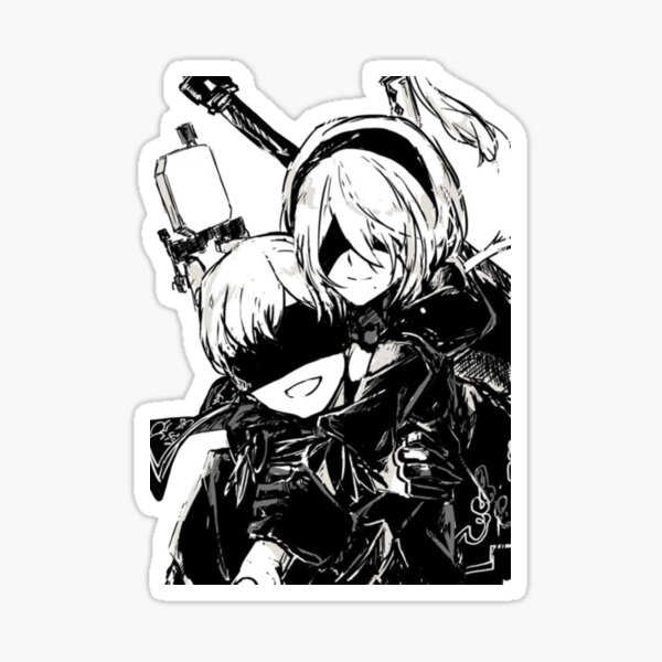 "9S and 2B" Sticker by Smartdogscat | Redbubble