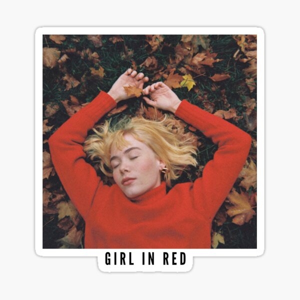 "girl in red" Sticker for Sale by shivanigautam | Redbubble