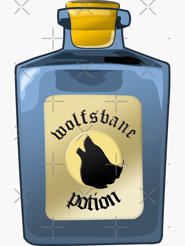 "Wolfsbane Potion" Sticker for Sale by MalteseArtist | Redbubble