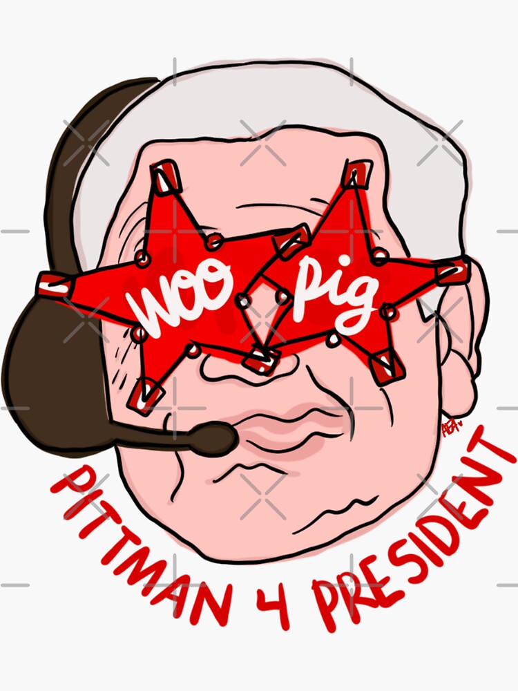 "Pittman For President - UARK Gameday" Sticker for Sale by ...