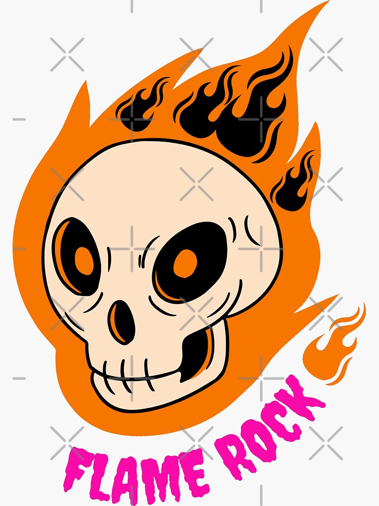 "Flame Rock" Sticker for Sale by Zeetube | Redbubble