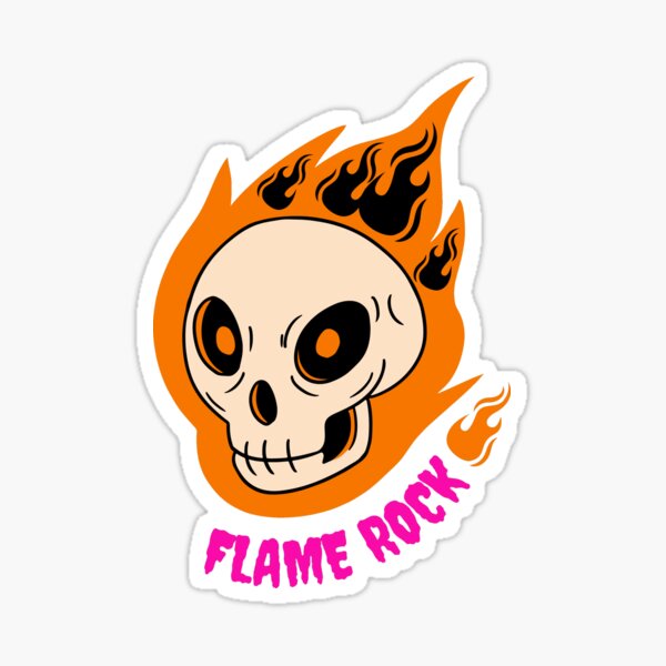 "Flame Rock" Sticker for Sale by Zeetube | Redbubble