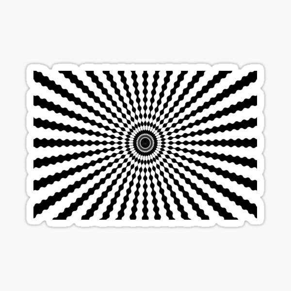 "Hypnotic - Optical Illusion" Sticker for Sale by NaturePrints | Redbubble