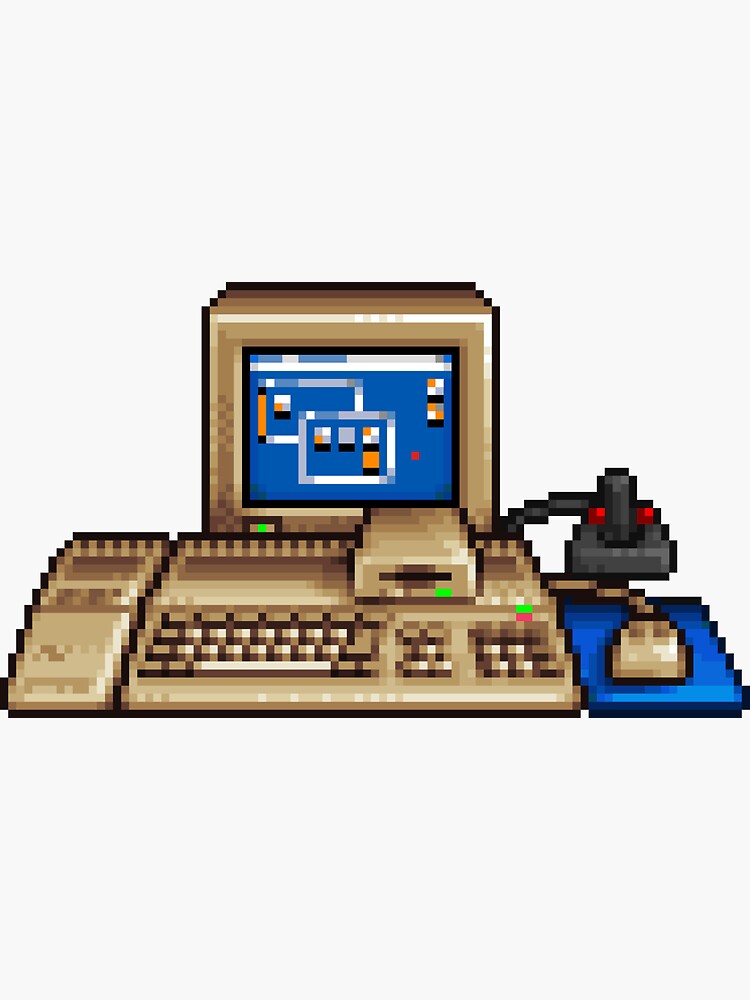 "Amiga setup" Sticker for Sale by Rezzin8 | Redbubble