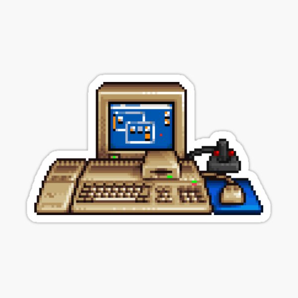 "Amiga setup" Sticker for Sale by Rezzin8 | Redbubble