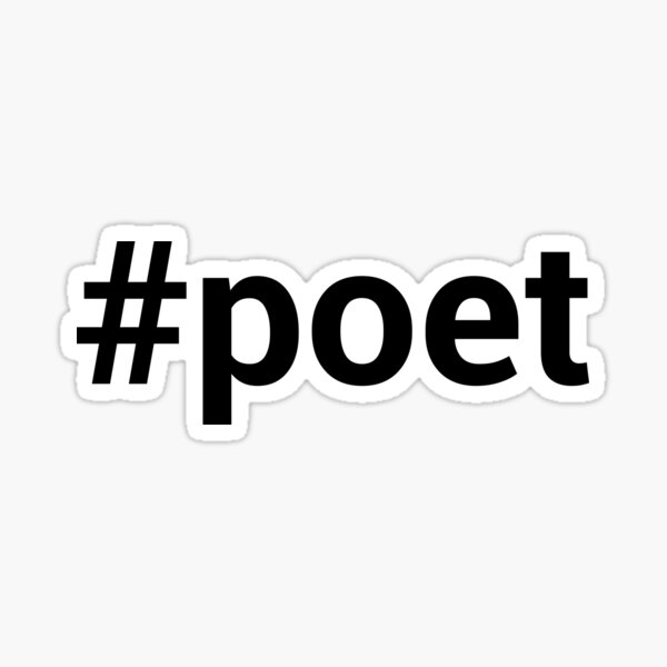 "#poet " Sticker for Sale by typographyco | Redbubble