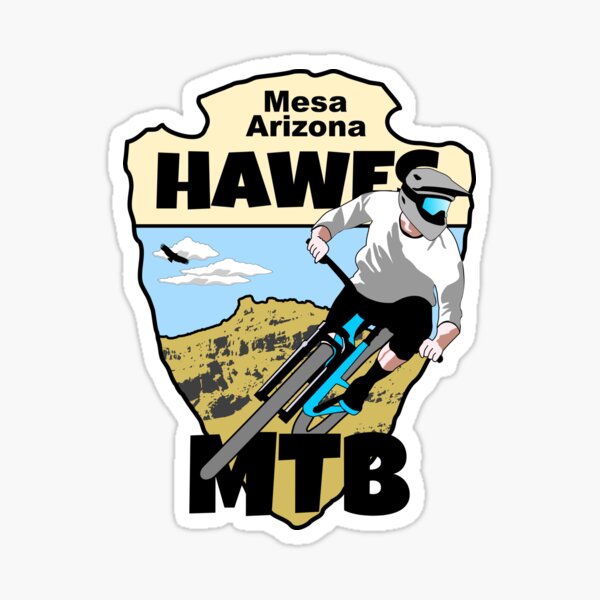 "Mountain Bike Hawes Arizona" Sticker for Sale by Bill Gulino | Redbubble
