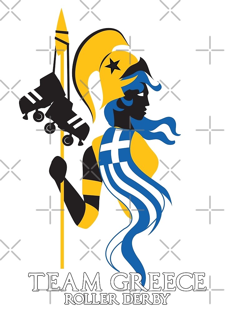 "Team Greece Logo (Optimized for Black)" Art Print by randomkige ...