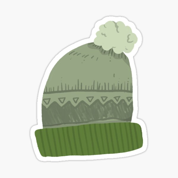 "green beanie" Sticker for Sale by Gineliz-molina | Redbubble