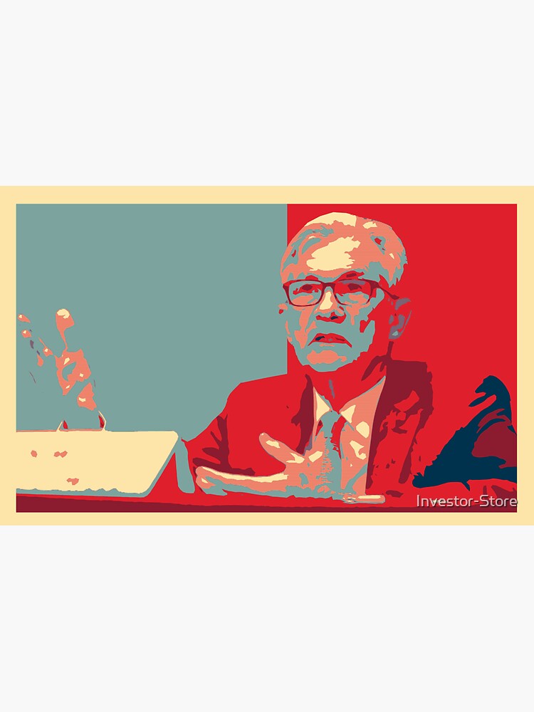 "Jerome Powell Design" Sticker for Sale by Investor-Store | Redbubble
