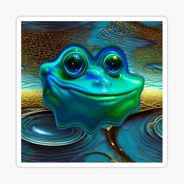 "River Frog with Big Sparkling Glitter Eyes with Honeycomb Indigo ...