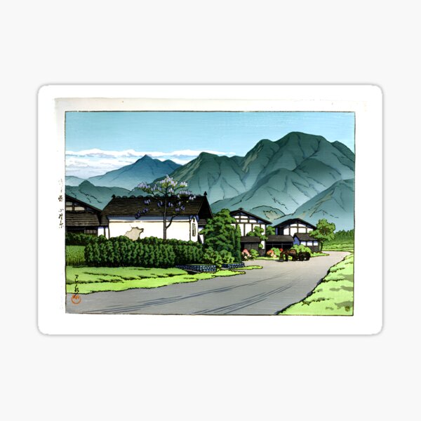 "Kawase Hasui Artist- Onohara, Saitama Prefecture" Sticker for Sale by ...