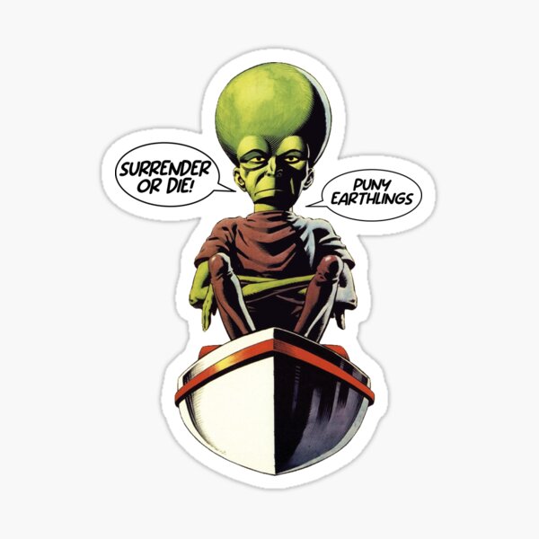 "The Mekon from Dan Dare" Sticker for Sale by sibso | Redbubble