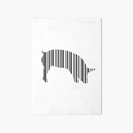 "Barcode pig" Art Board Print by faunatorium | Redbubble