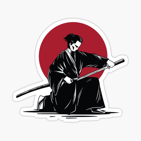 "Japanese Samurai" Sticker for Sale by VintagePathway | Redbubble