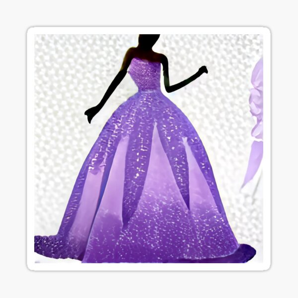 "Purple Gown" Sticker for Sale by NYXARTStudio | Redbubble