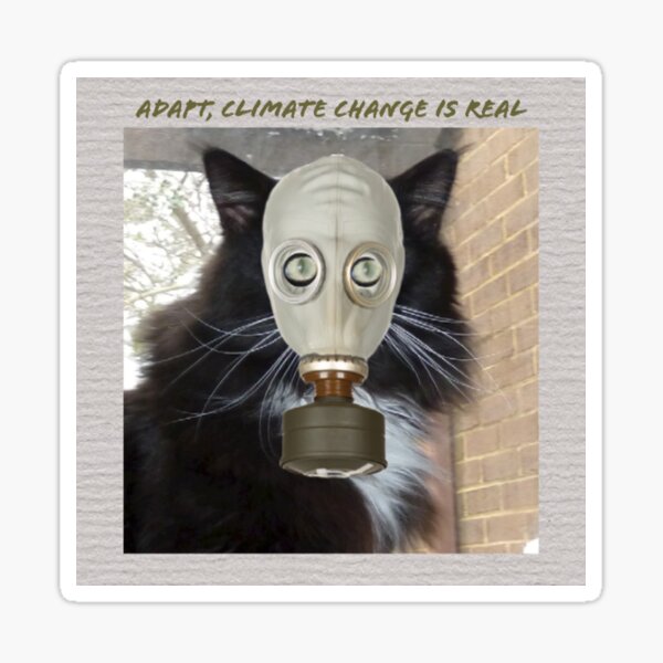 "CLIMATE CHANGE IS COMING. I'M ADAPTING, ARE YOU ?" Sticker for Sale by ...