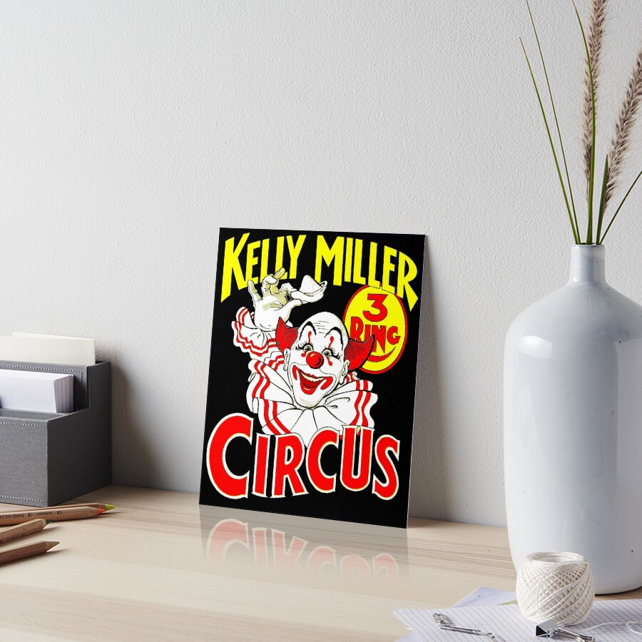 "KELLY MILLER : Vintage 1938 Circus Clown Advertising Print" Art Board Print by posterbobs ...