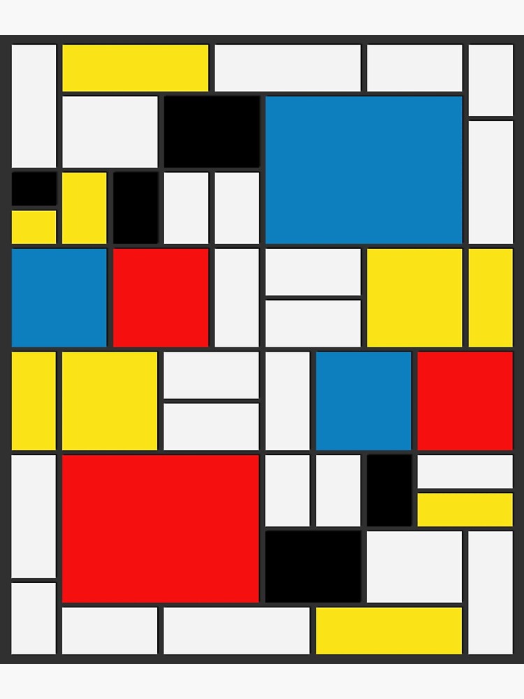 "Piet Mondrian" Sticker for Sale by qlAinwoRTy | Redbubble