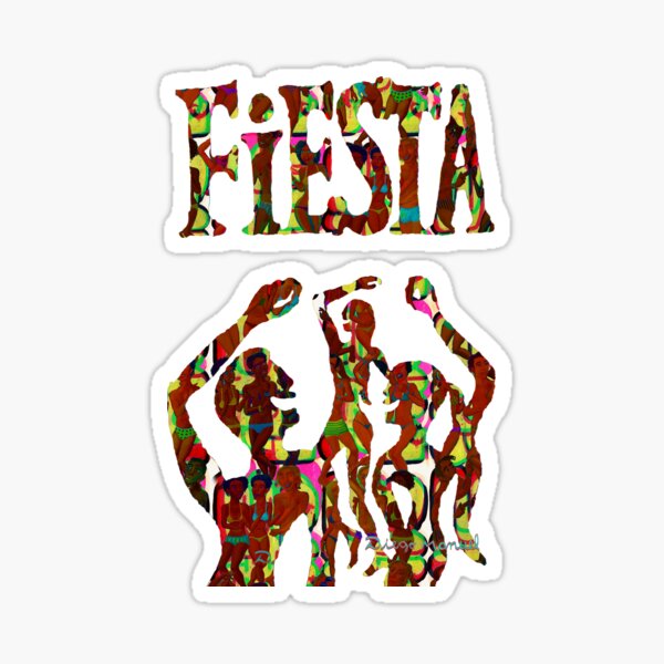 "Fiesta" Sticker for Sale by diegomanuel | Redbubble