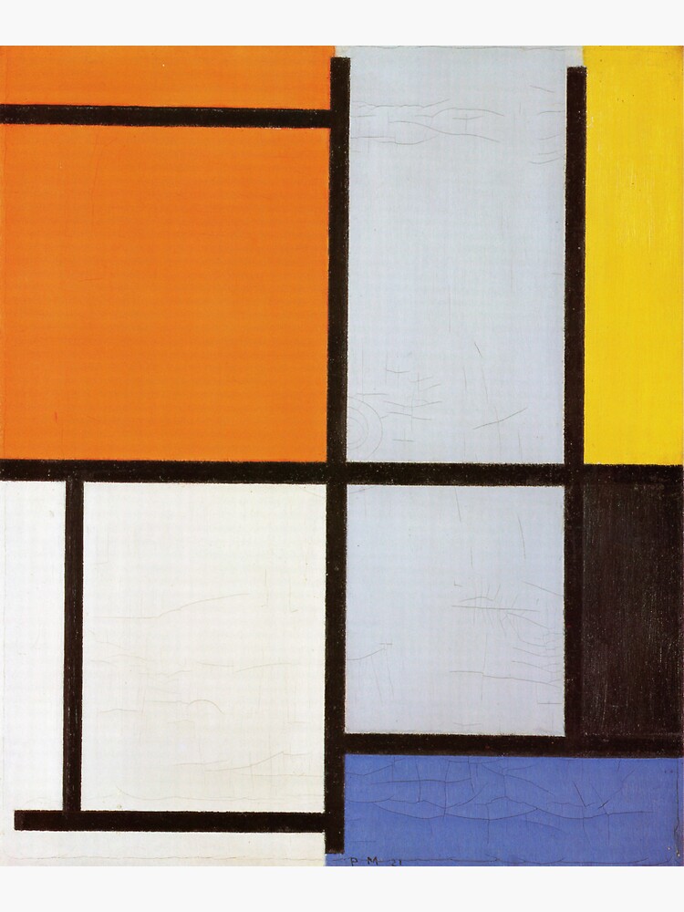 "Piet Mondrian" Sticker for Sale by qlAinwoRTy | Redbubble