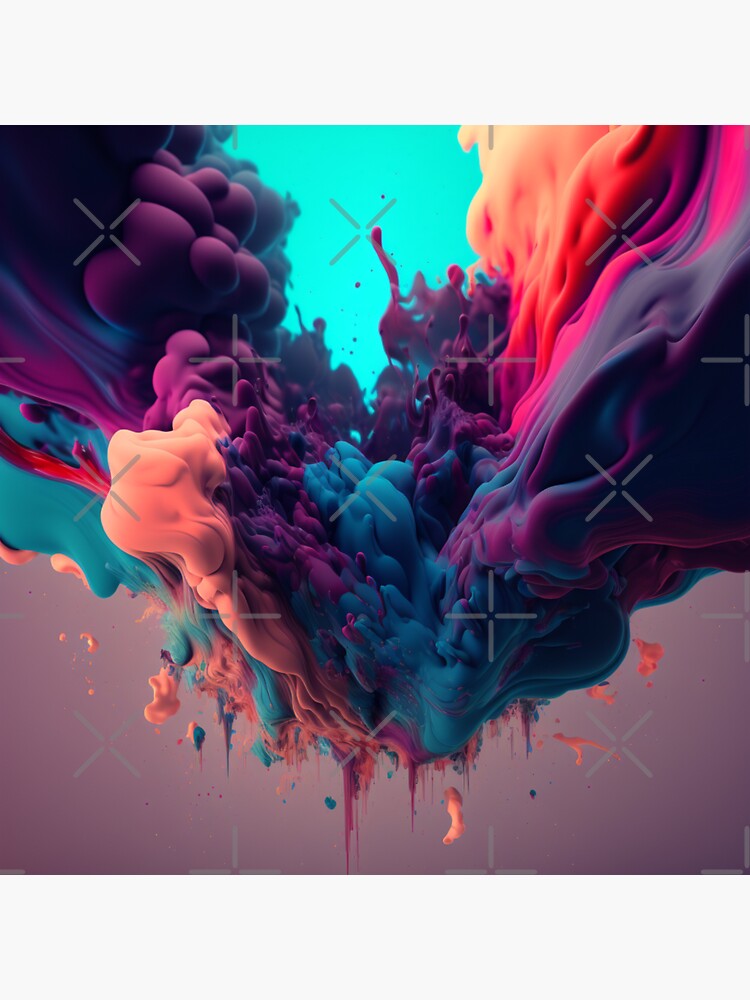 "Colorful steam smokein mystical and fabulous forms" Sticker for Sale ...