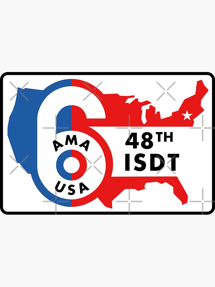 "48th ISDT" Sticker for Sale by TheScrambler | Redbubble