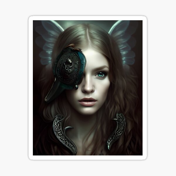 "Viking woman. Art Valkyrie." Sticker for Sale by SurrealPrint | Redbubble