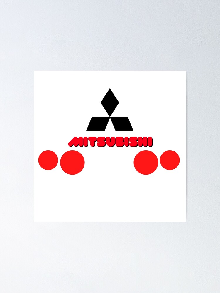 "Mitsubishi Lancer Evolution logo with backlights" Poster for Sale by ...