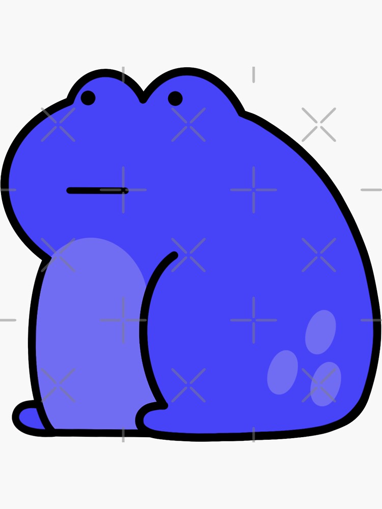 "Purple Blue Frog" Sticker for Sale by FreshPond | Redbubble
