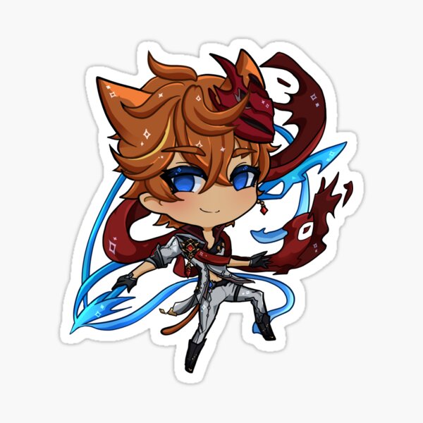 "Tartaglia (Genshin Impact)" Sticker for Sale by viryllion | Redbubble