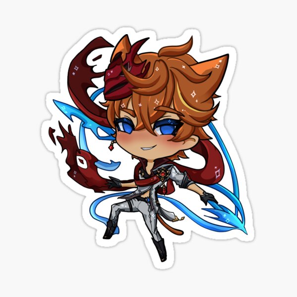 "Tartaglia Blush (Genshin Impact)" Sticker for Sale by viryllion ...
