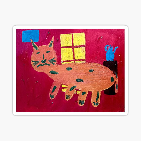 "The Cat" Sticker for Sale by SerenaMemo | Redbubble