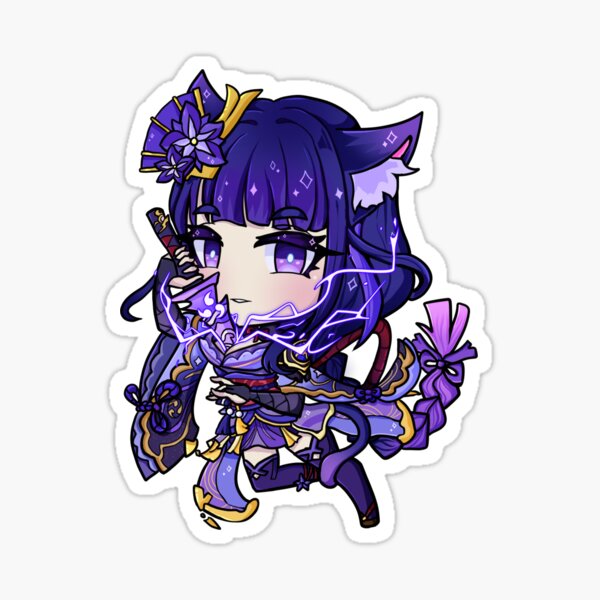 "Raiden Shogun (Genshin Impact)" Sticker for Sale by viryllion | Redbubble