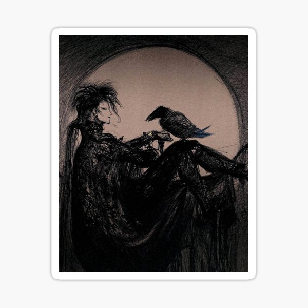 "Yoshitaka Amano - Sandman" Sticker for Sale by slowrotation | Redbubble