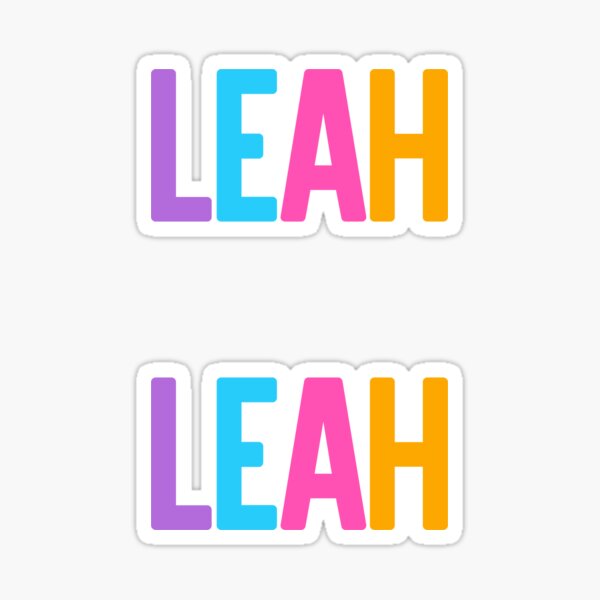 "Leah" Sticker for Sale by A-Personalised | Redbubble