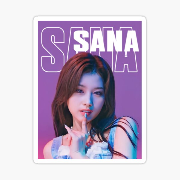 "Minatozaki Sana Kpop" Sticker for Sale by Ryuell | Redbubble