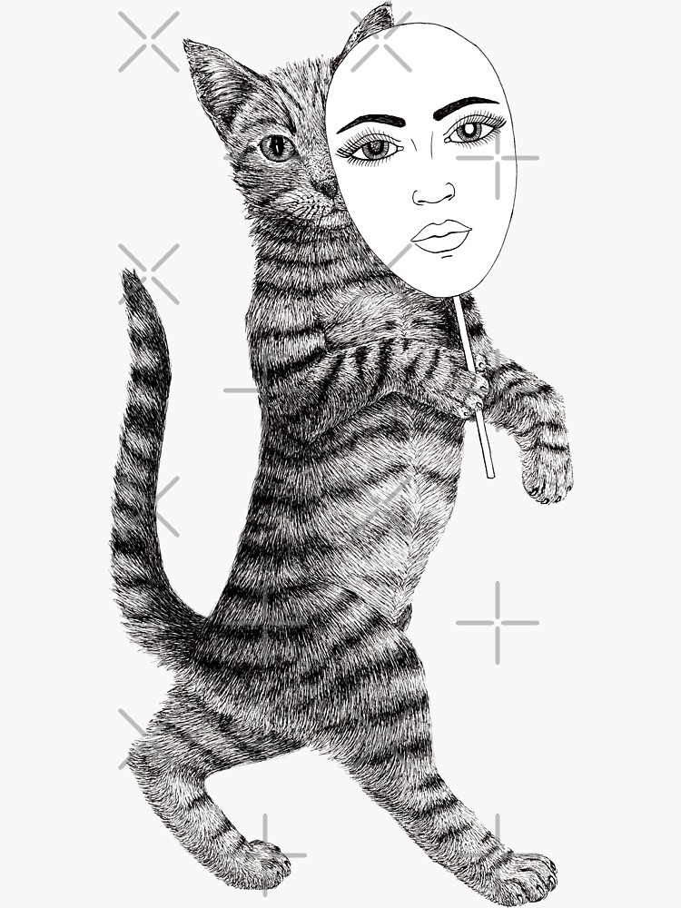 "Cat walk" Sticker for Sale by Simut-P | Redbubble