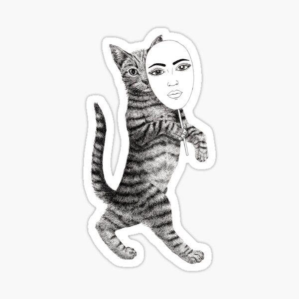 "Cat walk" Sticker for Sale by Simut-P | Redbubble