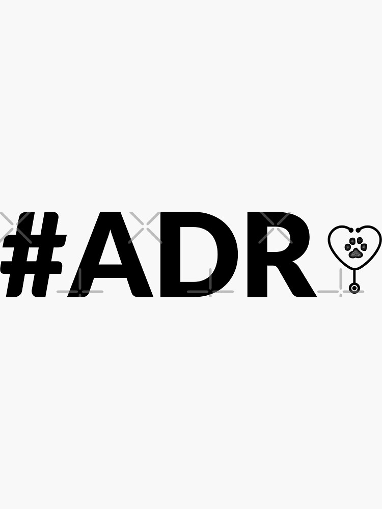 "#ADR" Sticker for Sale by ShopVetMed | Redbubble
