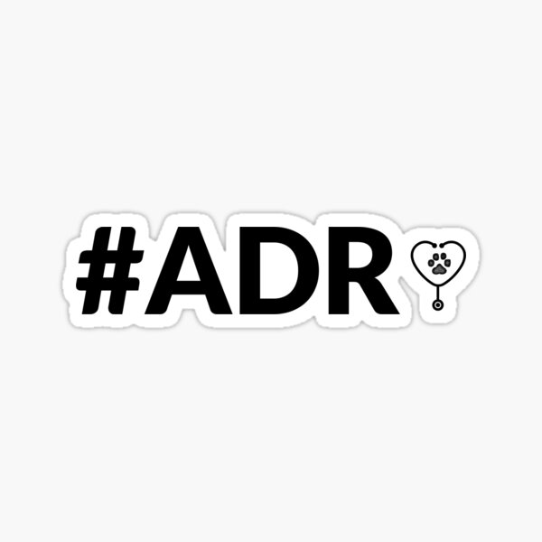 "#ADR" Sticker for Sale by ShopVetMed | Redbubble