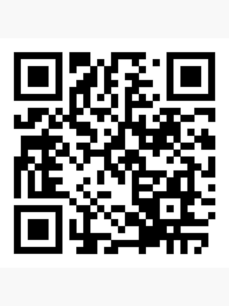 "QR code- Never gonna give you up" Sticker for Sale by BombClownn ...