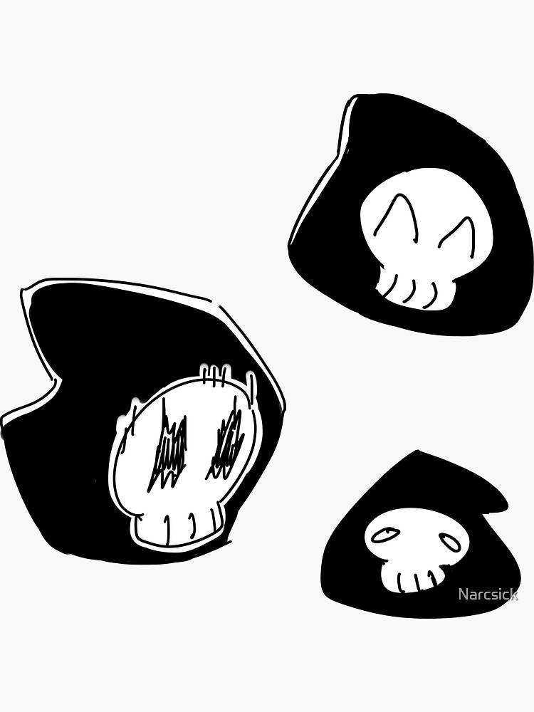 "Grim Reaper Silly Expressions" Sticker for Sale by Narcsick | Redbubble