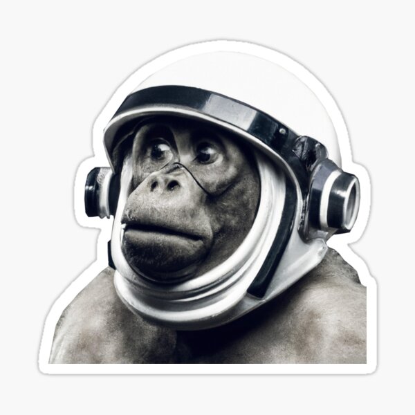 "Astronaut Monkey" Sticker for Sale by Blisign | Redbubble