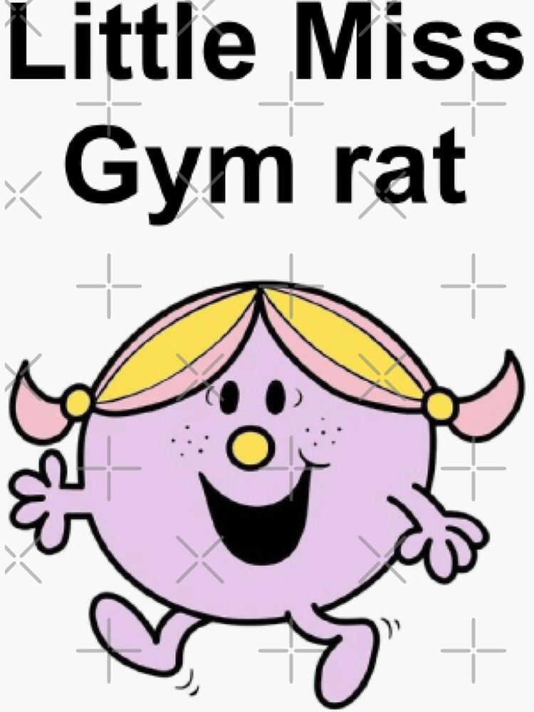 "little miss gym rat " Sticker for Sale by xolaur62 | Redbubble